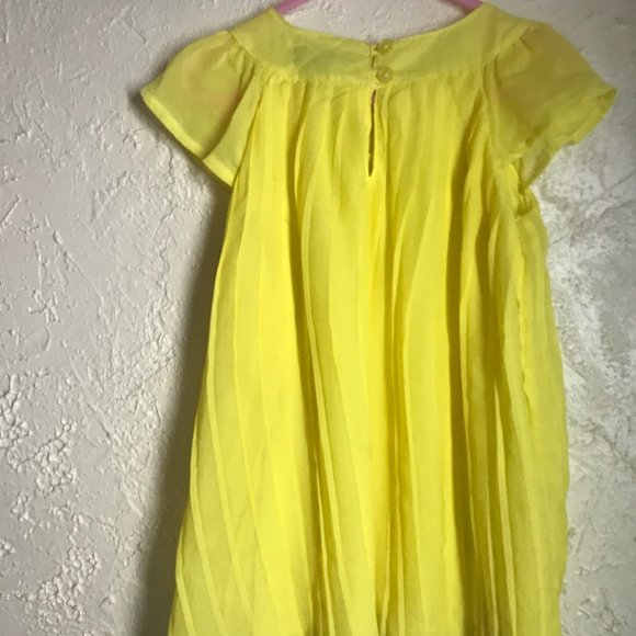 George | Dresses | George Bright Yellow Pleated Dress Size 45 | Poshmark
